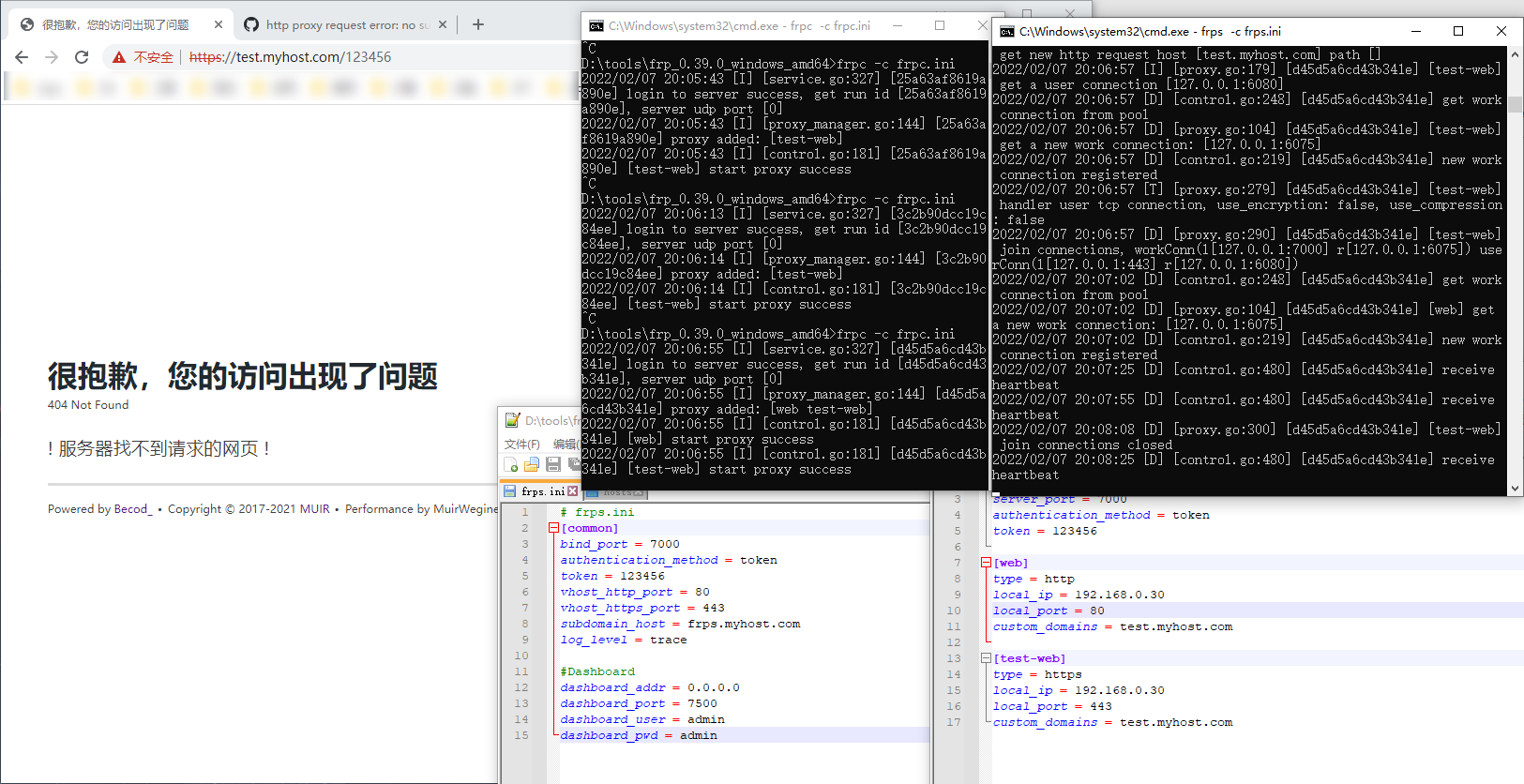 http proxy request error: no such domain - subdomain not work · Issue #2788 · fatedier/frp · GitHub