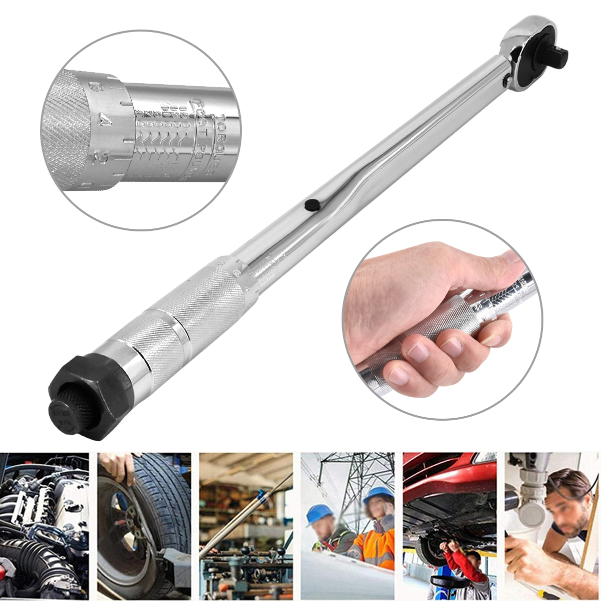 GENERICO Llave de torque torquimetro de media 10-150 lbs profesional ...