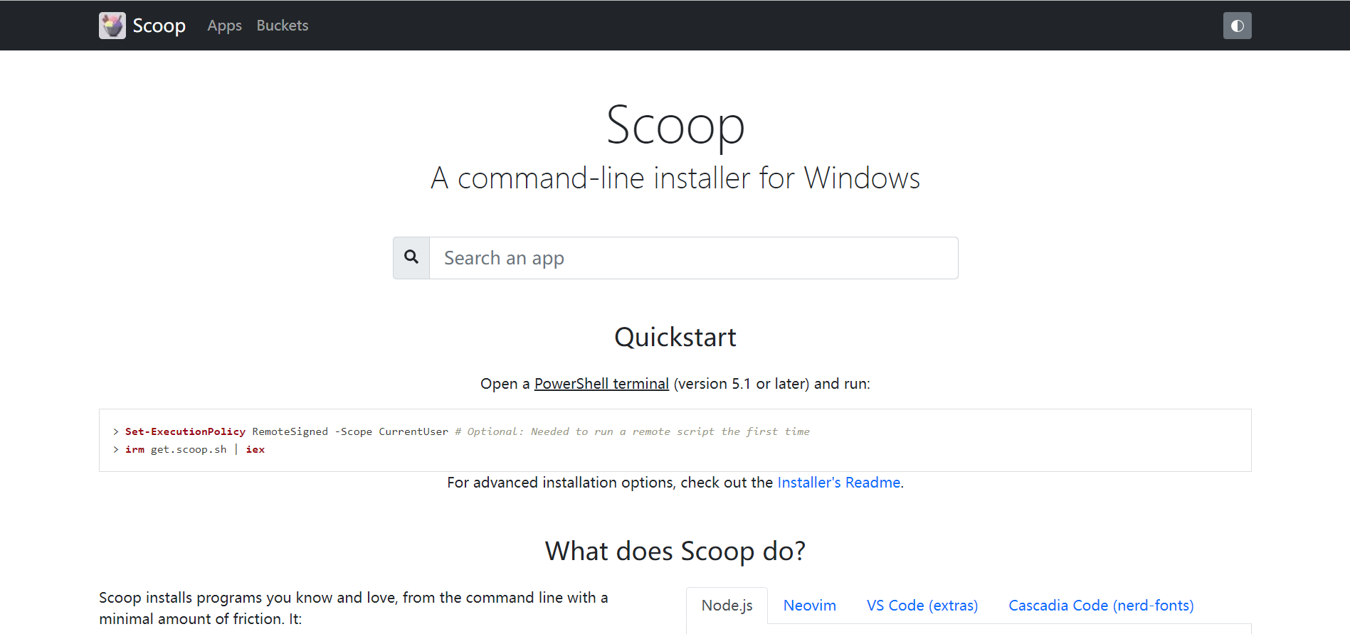 SCOOP - Windows Package Management Tool - Cypress