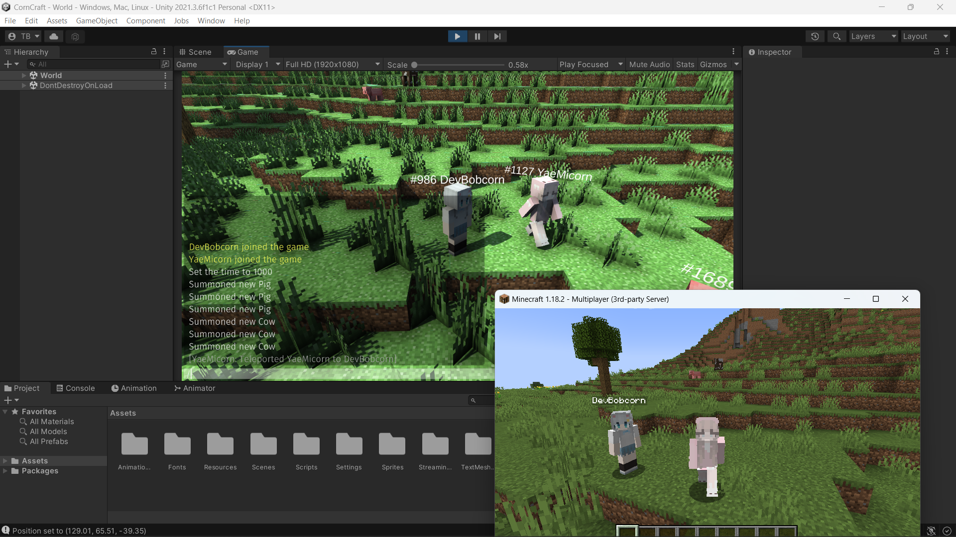 GitHub - DevBobcorn/CornCraft: A Minecraft Client Implementation Made with Unity