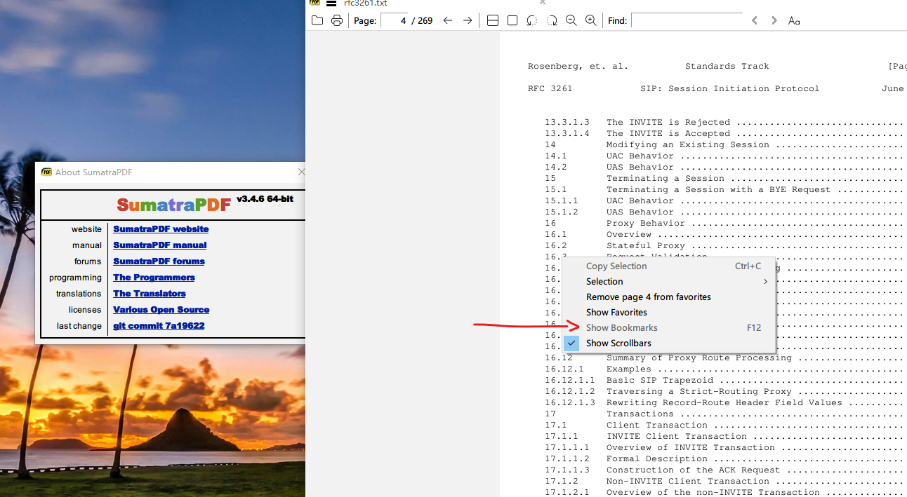 Txt Like Rfc Docs Can T Show Bookmarks · Issue 3165 · Sumatrapdfreader Sumatrapdf · Github