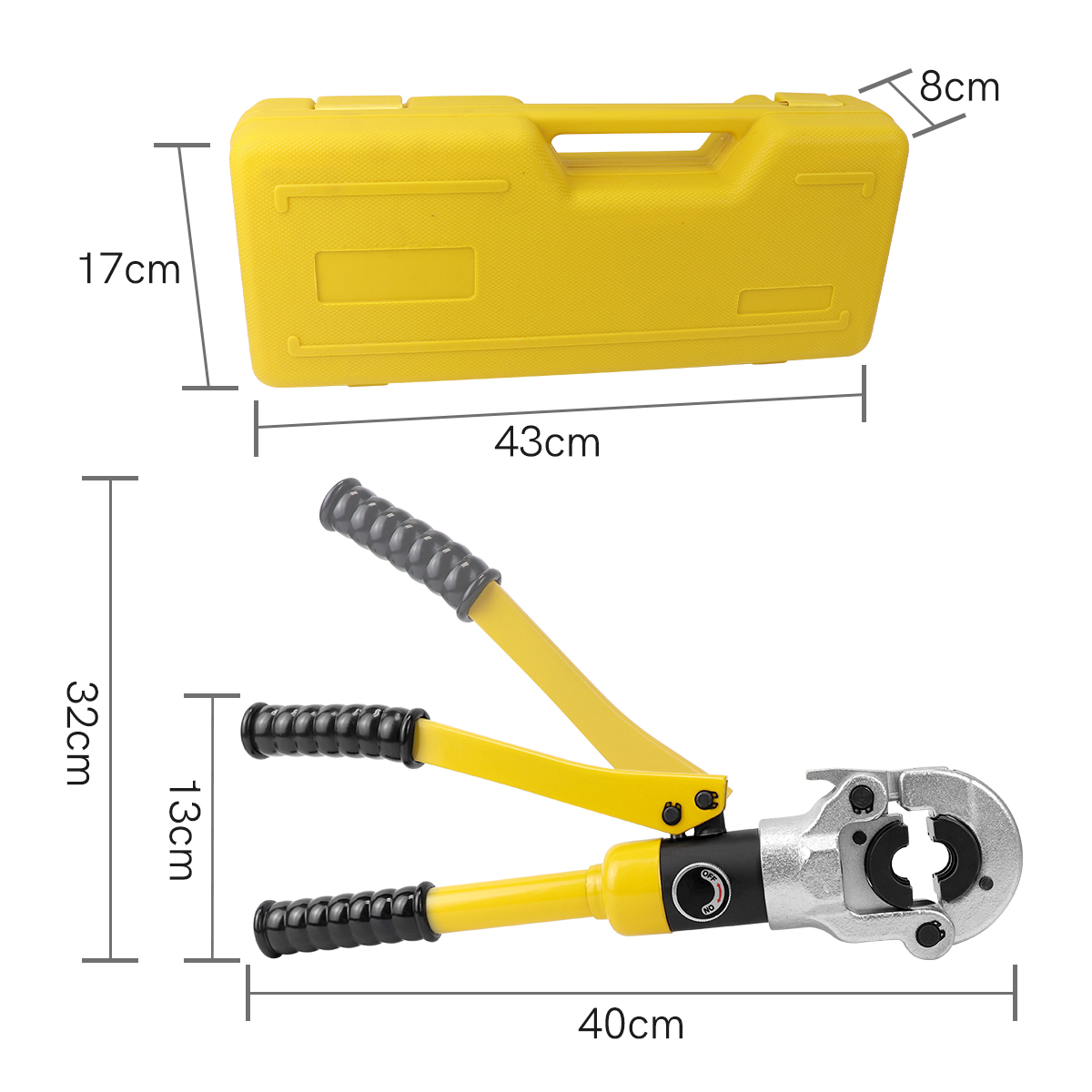 Pince à Sertir - BRISUNSHINE - TH16, TH20, TH26, TH32 mm - Tête Rotative à 360° et Poignée ...