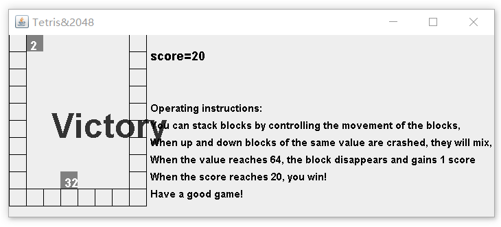 GitHub - RegulusZJY/Tetris-2048: Simple game combine the Tetris and 2048