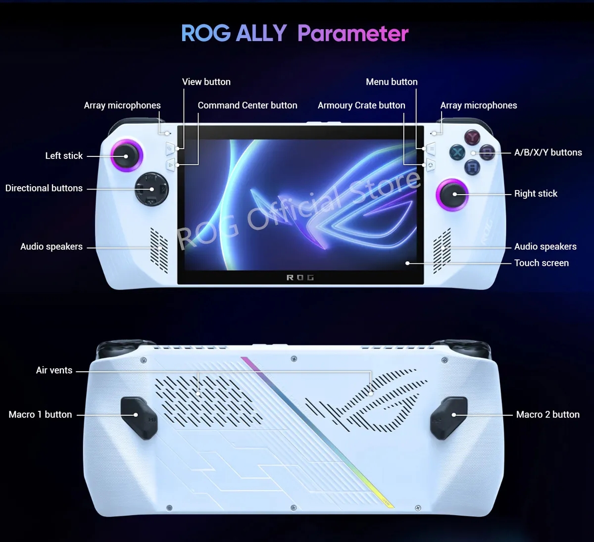 ASUS Consola Portátil Asus ROG Ally 7 RC71L videojuegos 16GB 512GB ...