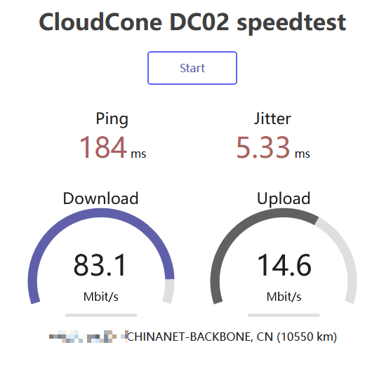 准备放生了，给一个cloudcone DC02的lookglass大家测试一下速度吧