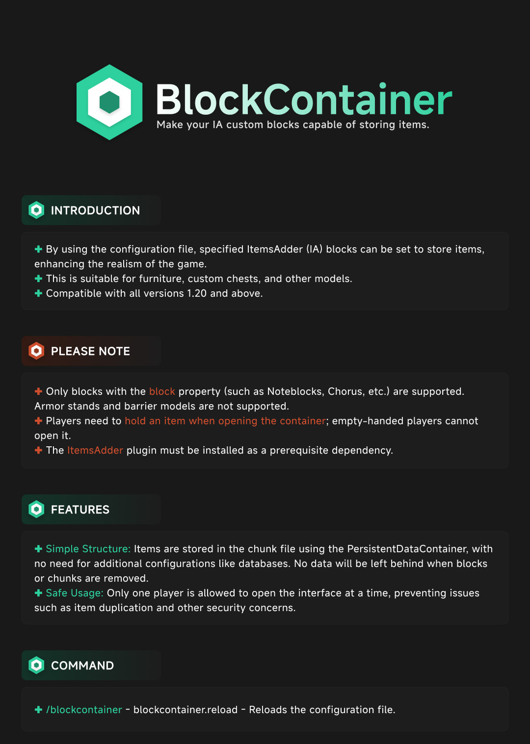 Spigot - BlockContainer | SpigotMC - High Performance Minecraft Software