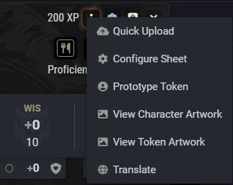 Quick Upload | Foundry Virtual Tabletop