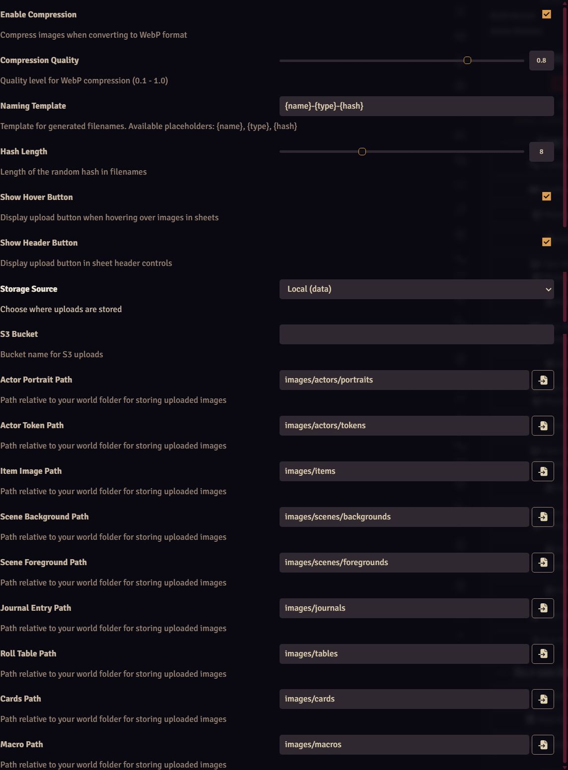 Quick Upload | Foundry Virtual Tabletop